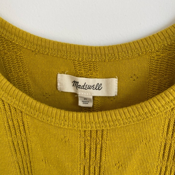 Madewell | Tops | Yellow Green Top With A Unique Subtle Knit Pattern ...